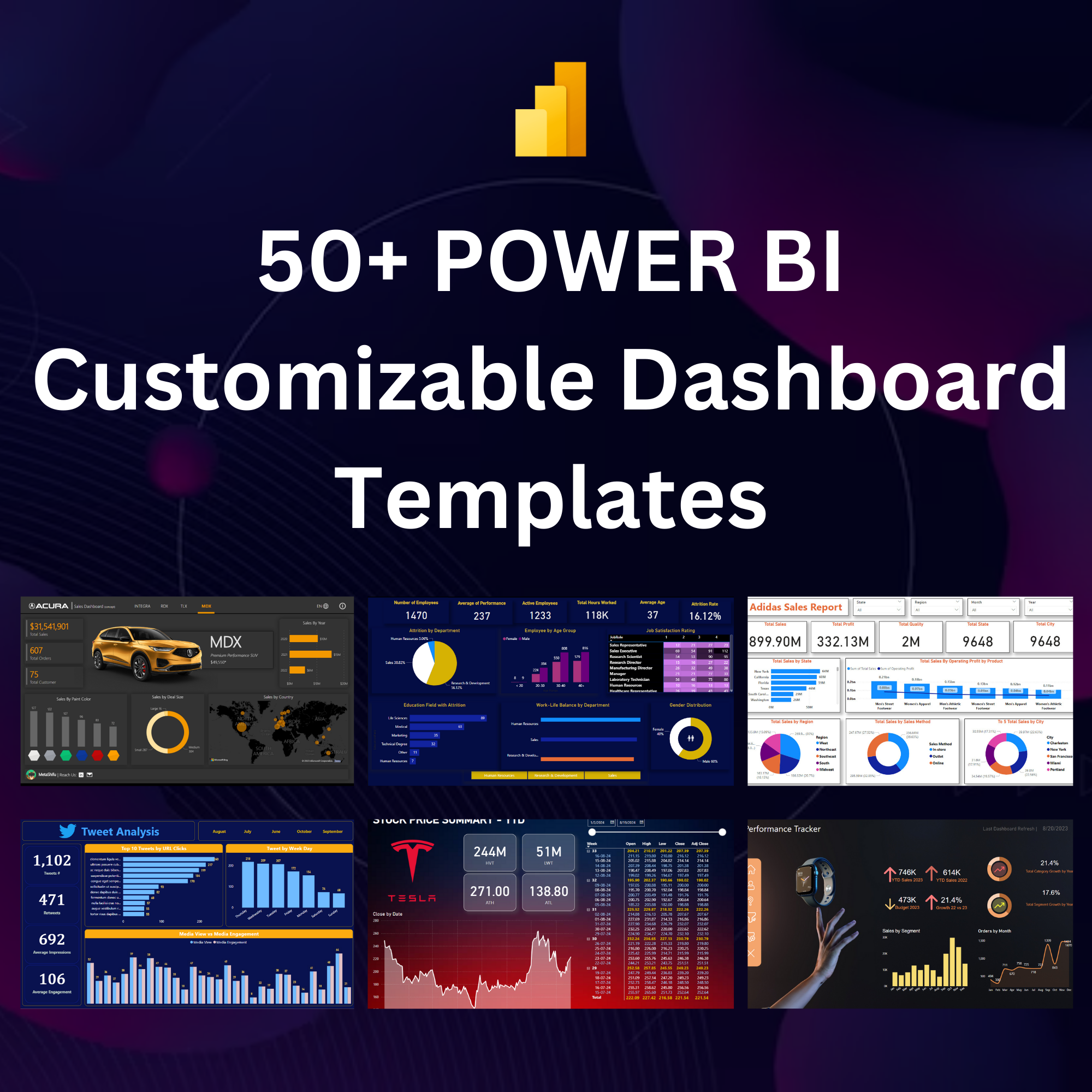 50+ Power BI Dashboard Template Bundle – CreativeRino