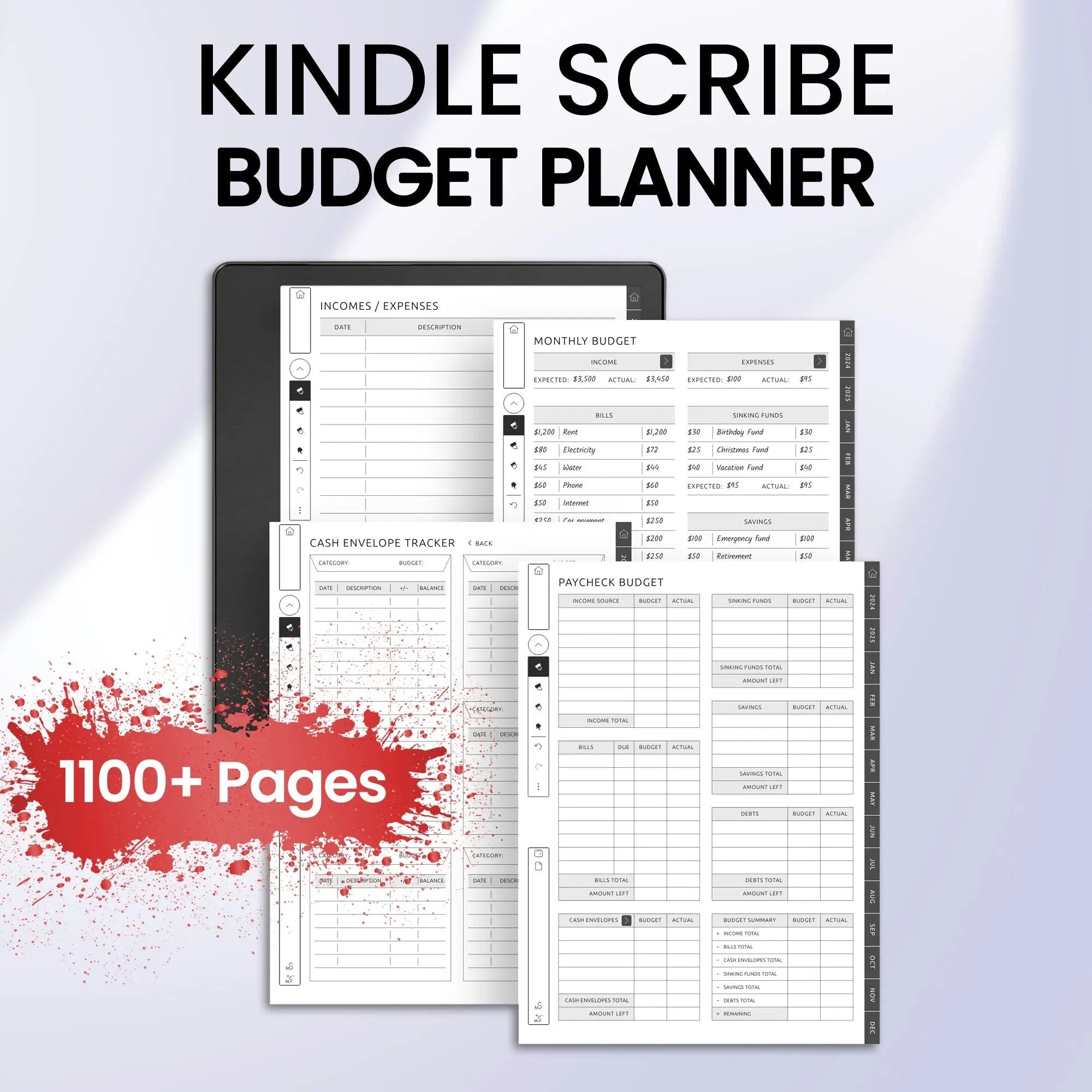 Kindle Scribe Budget Planner Template – CreativeRino