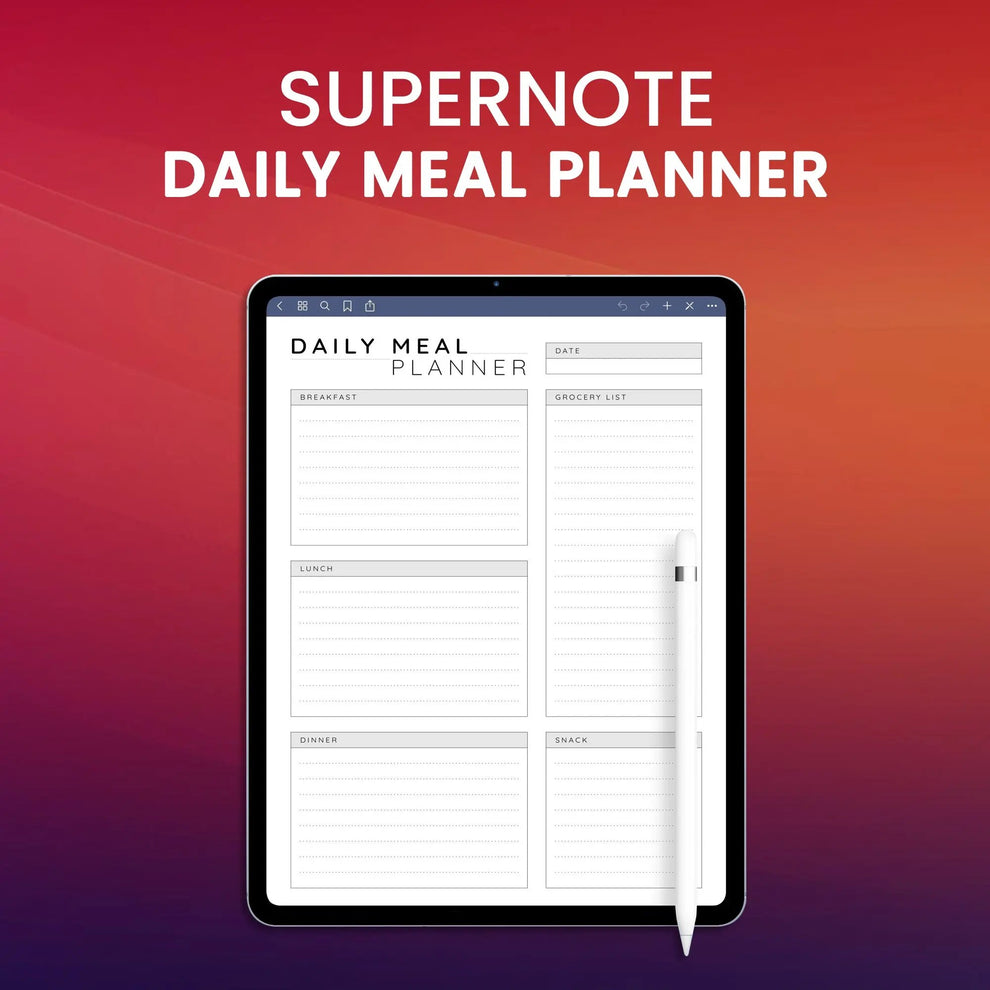 Supernote Daily Meal Planner Template – CreativeRino
