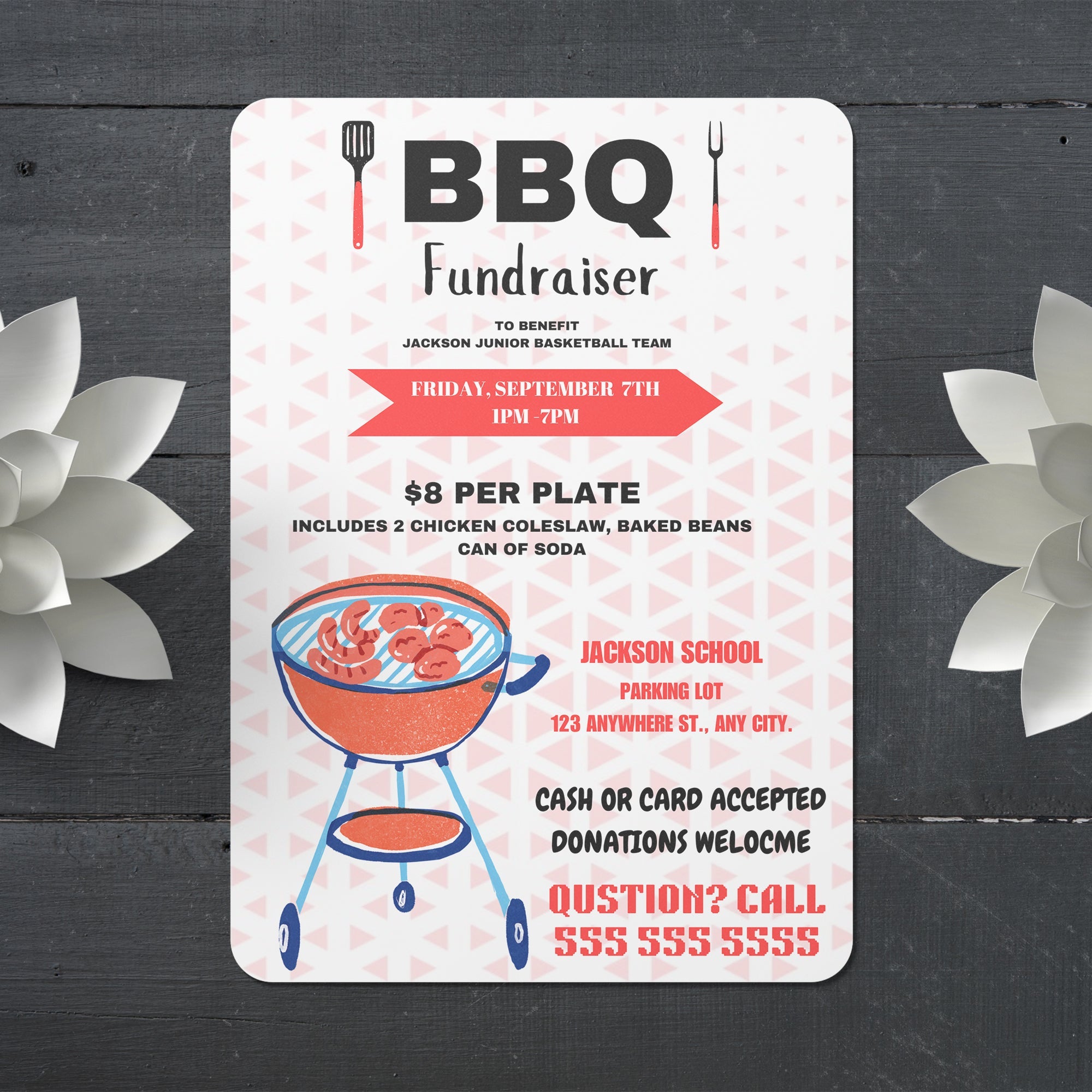 BBQ Fundraiser Flyer Template – CreativeRino