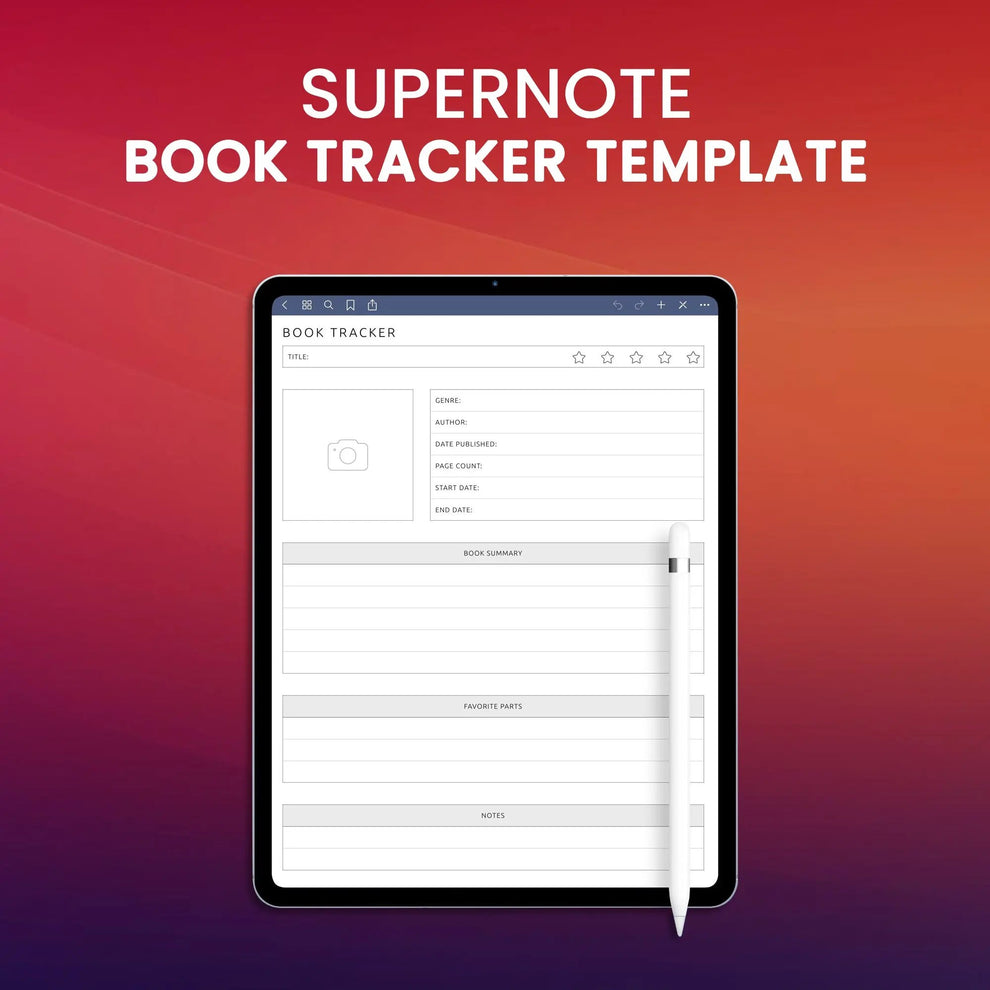 Supernote Book Tracker Template Planner Template – CreativeRino