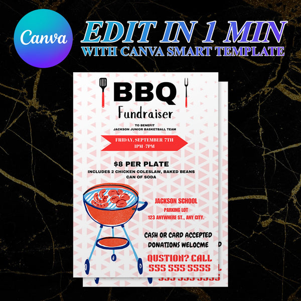 BBQ Fundraiser Flyer Template – CreativeRino