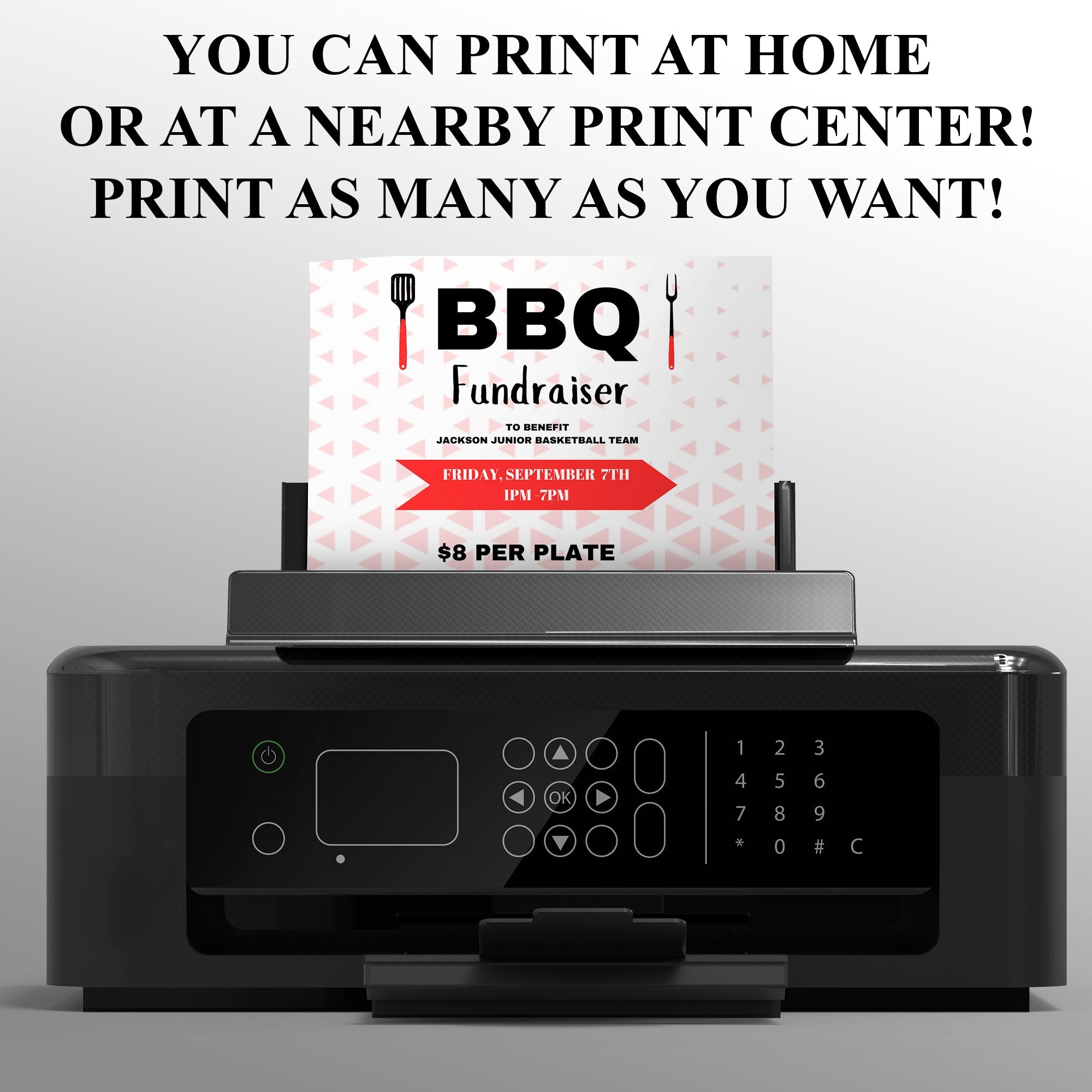 BBQ Fundraiser Flyer Template – CreativeRino