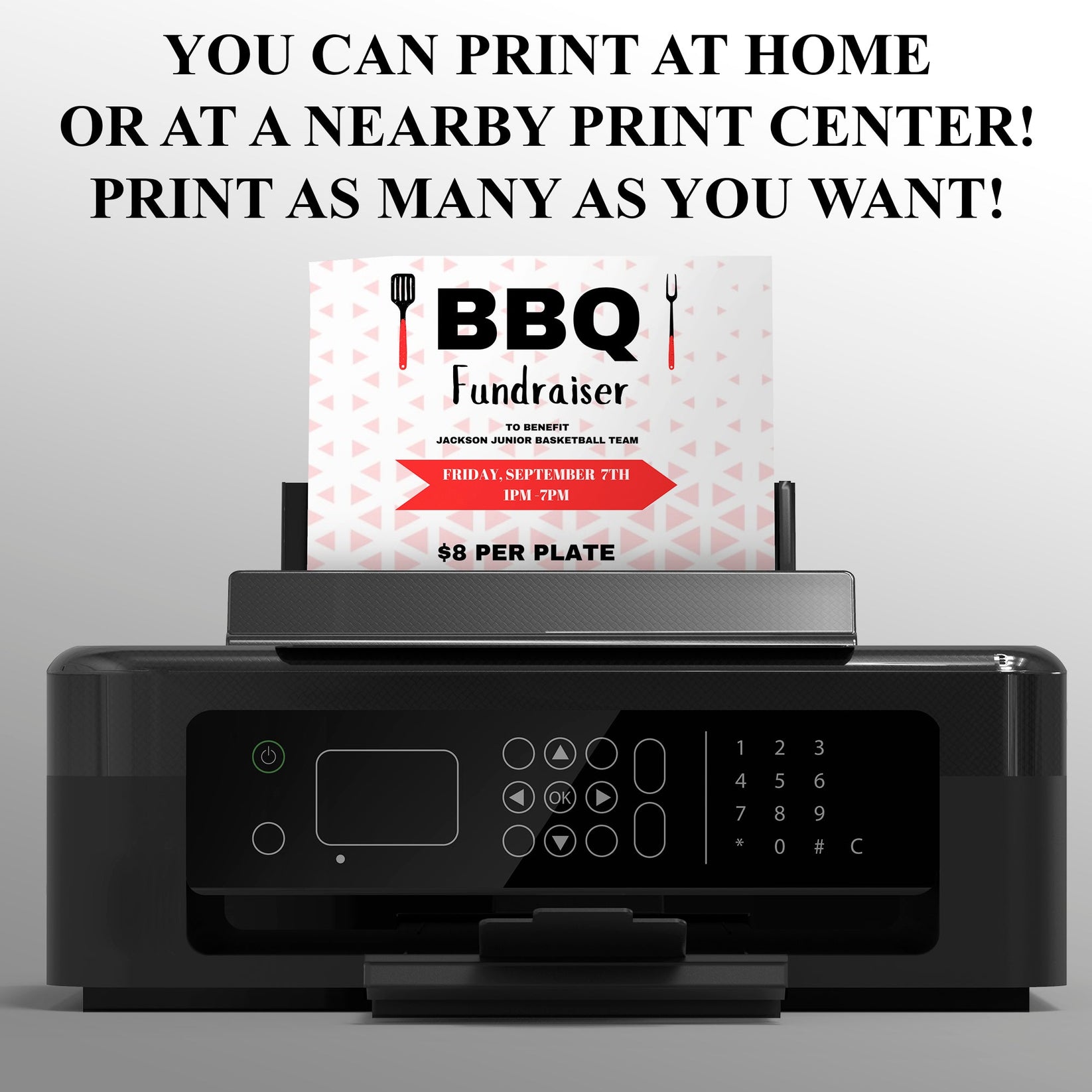 BBQ Fundraiser Flyer Template – CreativeRino