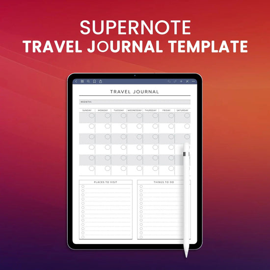 Supernote Travel Journal Template Planner Template – CreativeRino