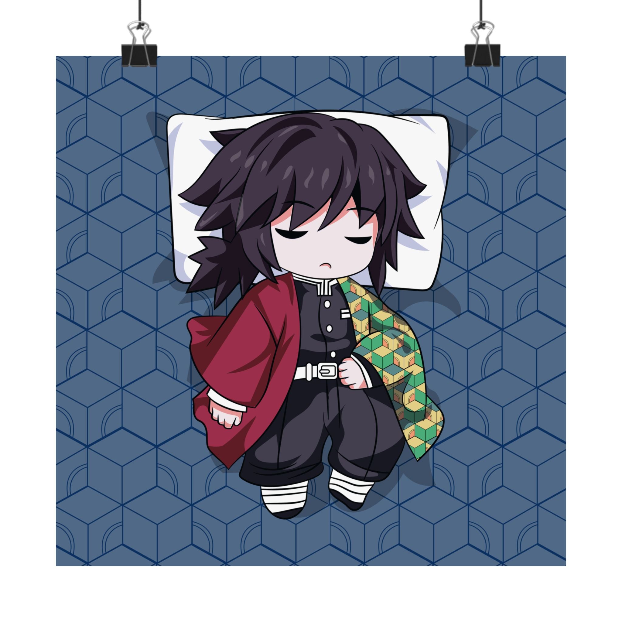 Tomioka Chibi Sleeping Matte Posters - Cozy Bedroom Decor - Perfect fo ...