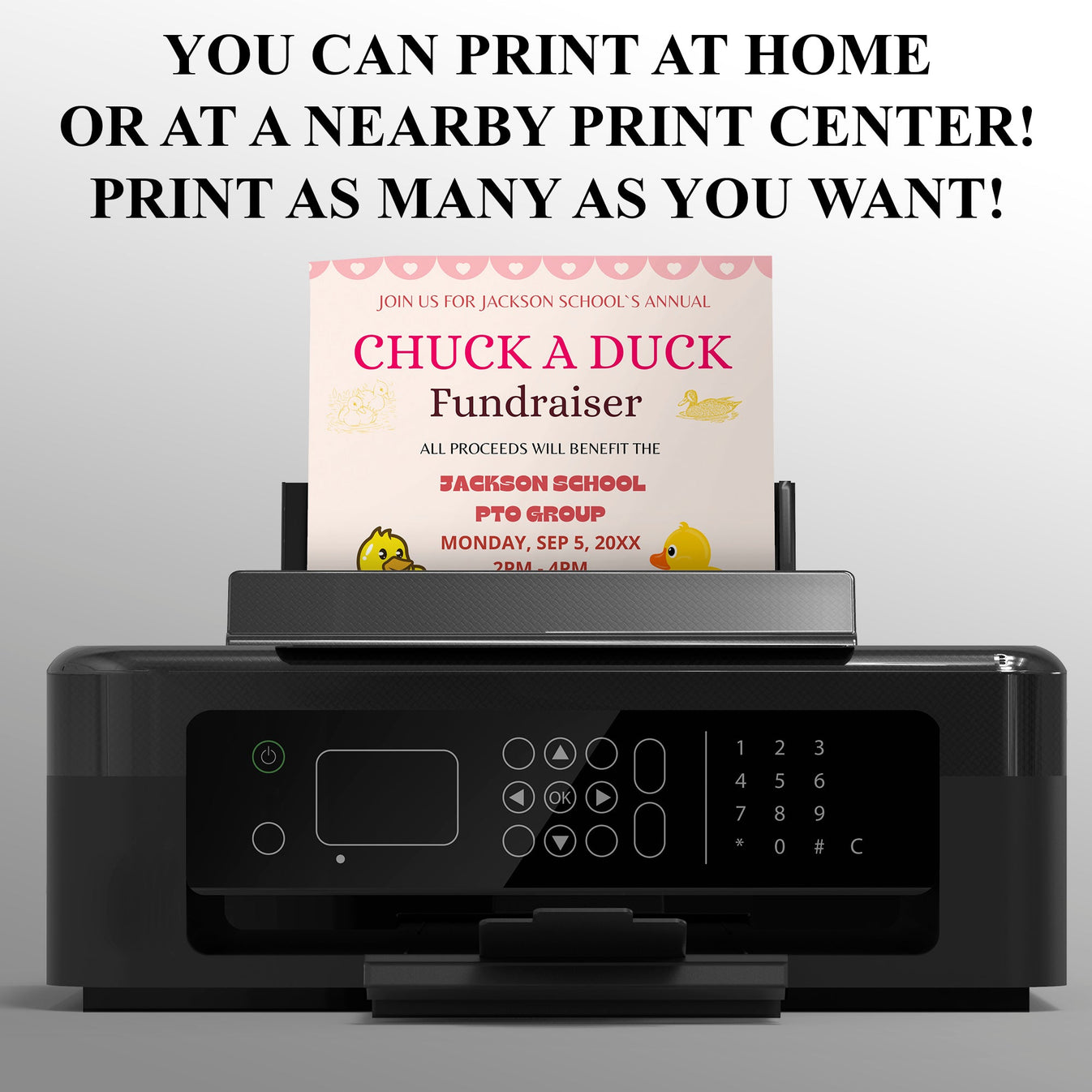 Chuck a Duck Fundraiser Flyer Template | Duck Derby Race Flyer ...