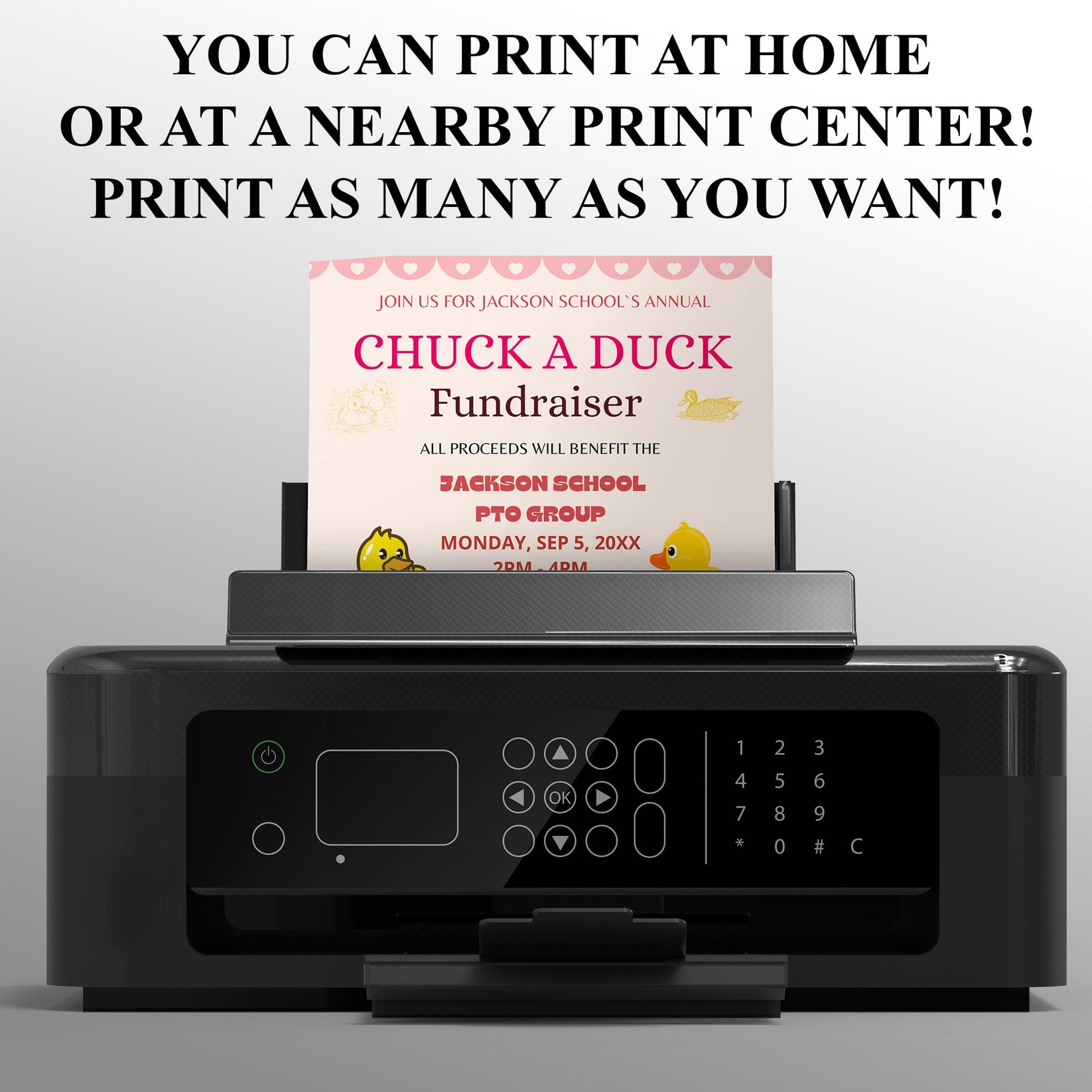 Chuck a Duck Fundraiser Flyer Template | Duck Derby Race Flyer ...
