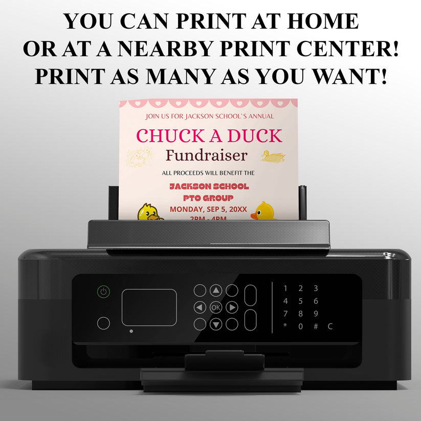 Chuck a Duck Fundraiser Flyer Template | Duck Derby Race Flyer ...