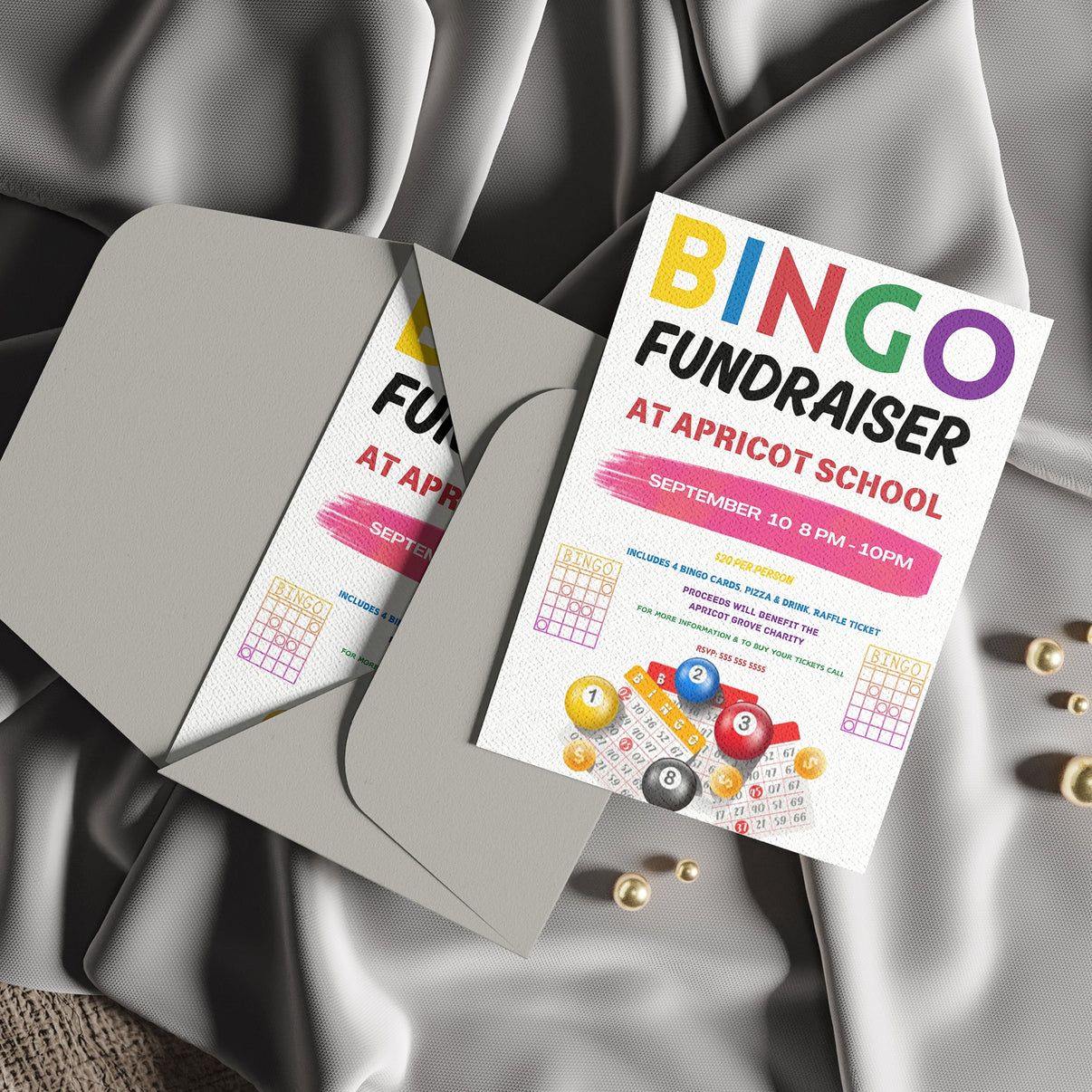 Bingo Fundraiser Flyer Template | Bingo Night Flyer – CreativeRino