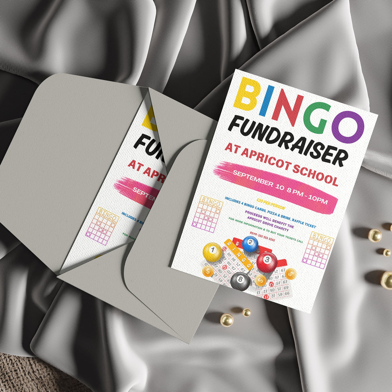 Bingo Fundraiser Flyer Template | Bingo Night Flyer – CreativeRino