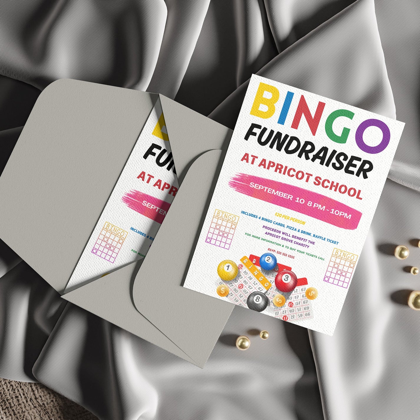 Bingo Fundraiser Flyer Template | Bingo Night Flyer – CreativeRino