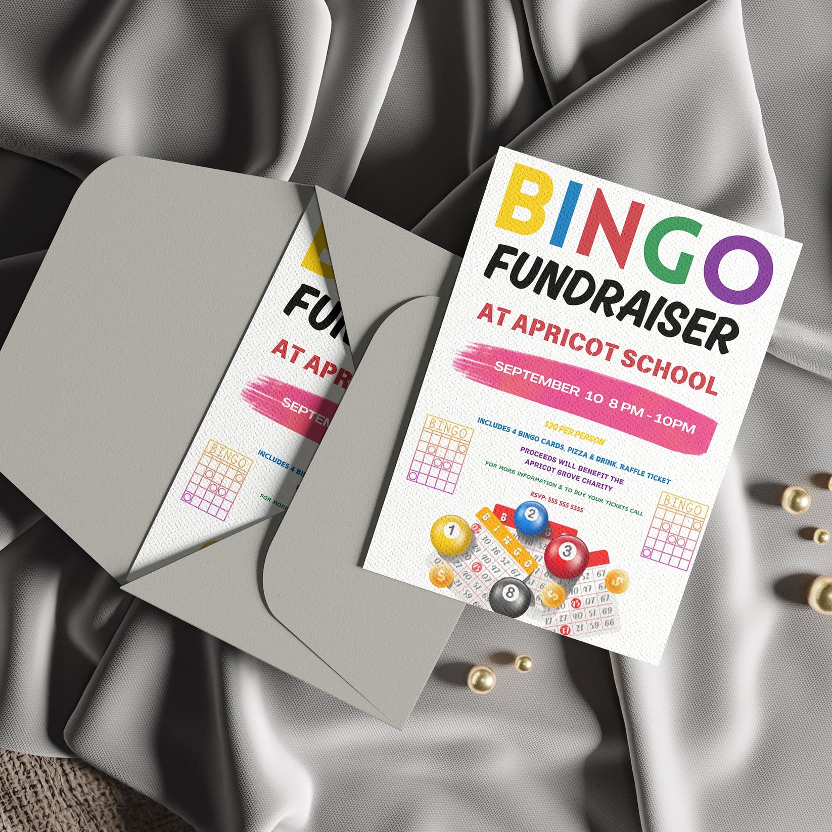 Bingo Fundraiser Flyer Template | Bingo Night Flyer – CreativeRino