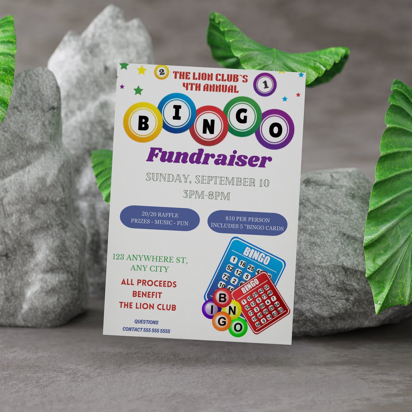 Bingo Fundraiser Flyer Template | Bingo Night Flyer Invite – CreativeRino