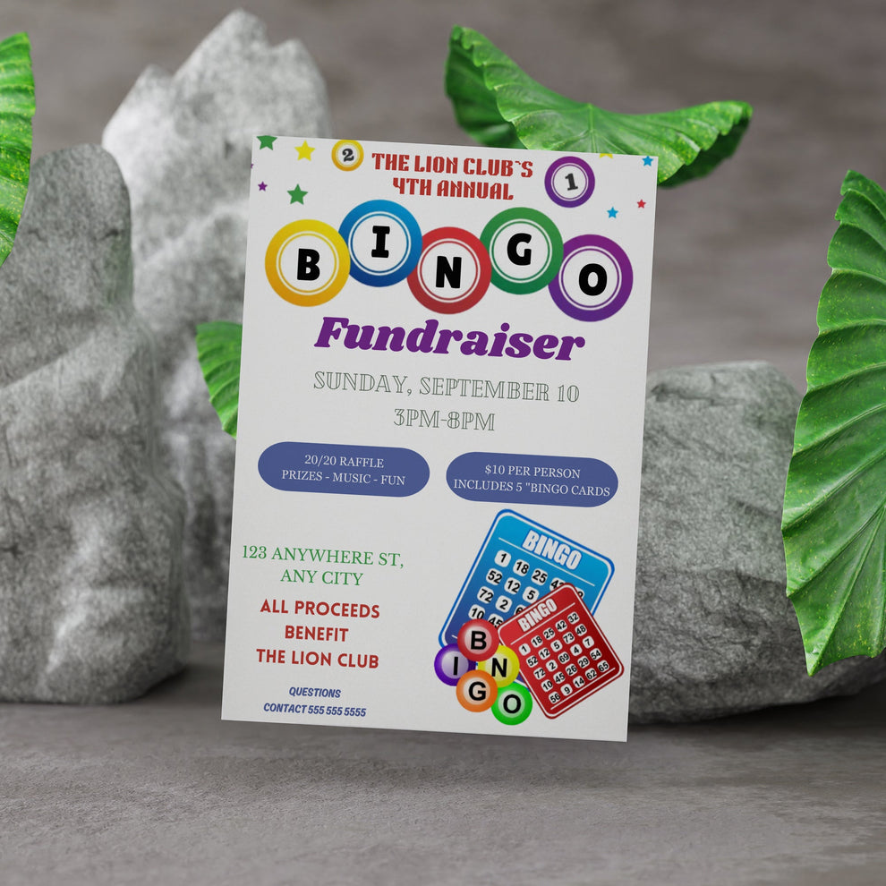 Bingo Fundraiser Flyer Template | Bingo Night Flyer Invite – CreativeRino