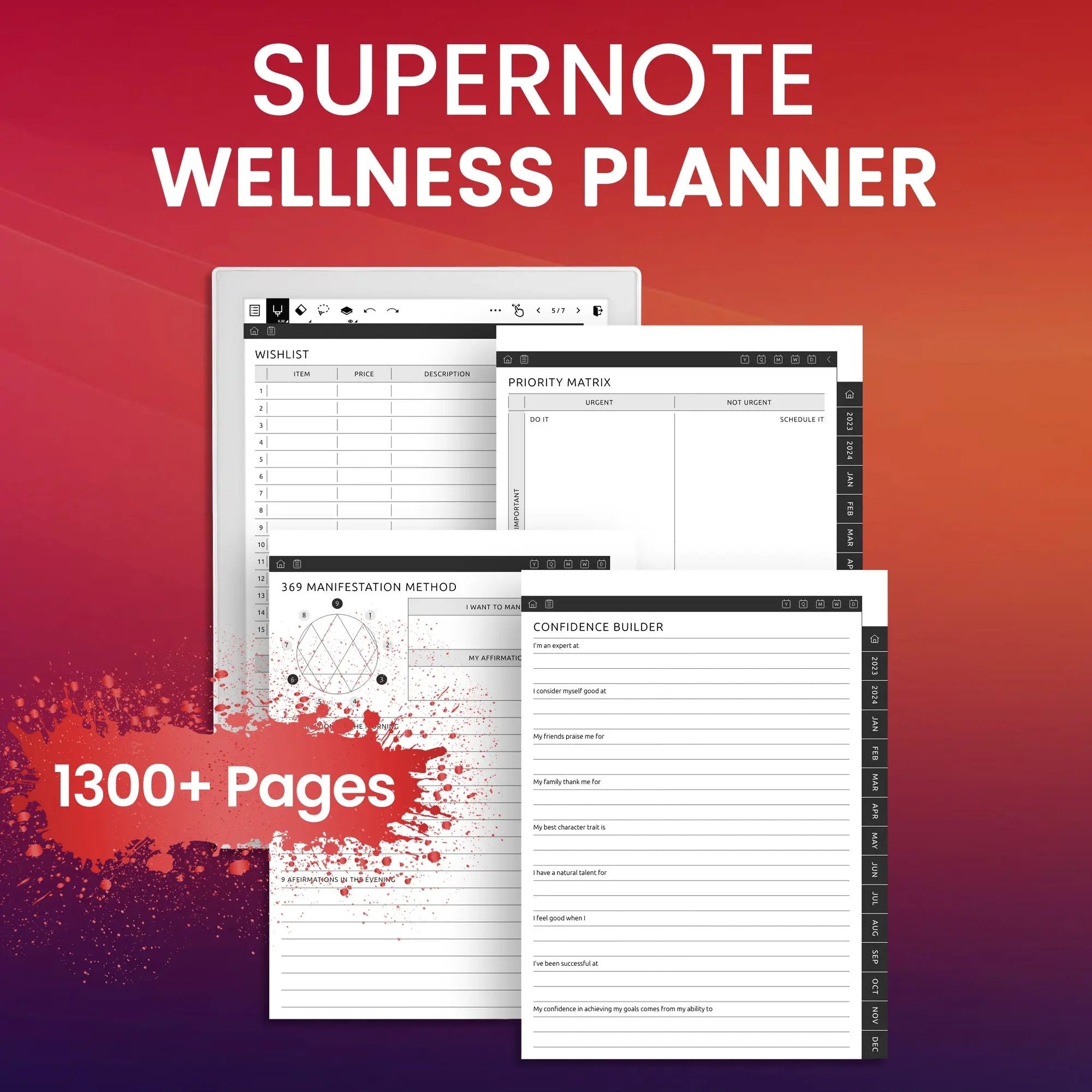 Supernote Wellness Planner Template – CreativeRino