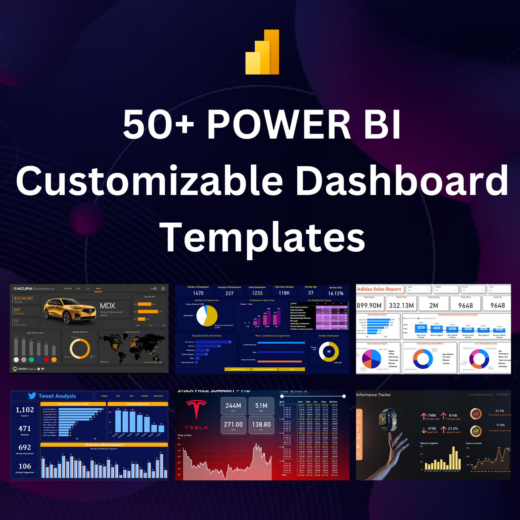 50+ Power BI Dashboard Template Bundle – CreativeRino