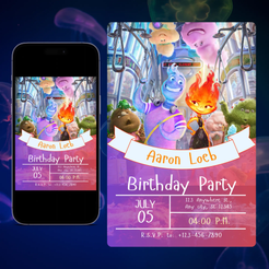 Elemental Birthday Party Invitation Template – CreativeRino