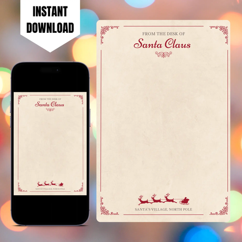 Santa Claus Letterhead Christmas Template – CreativeRino