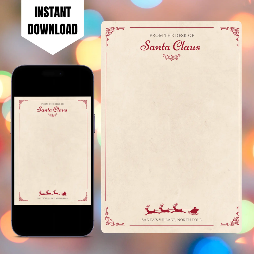 Santa Claus Letterhead Christmas Template – CreativeRino