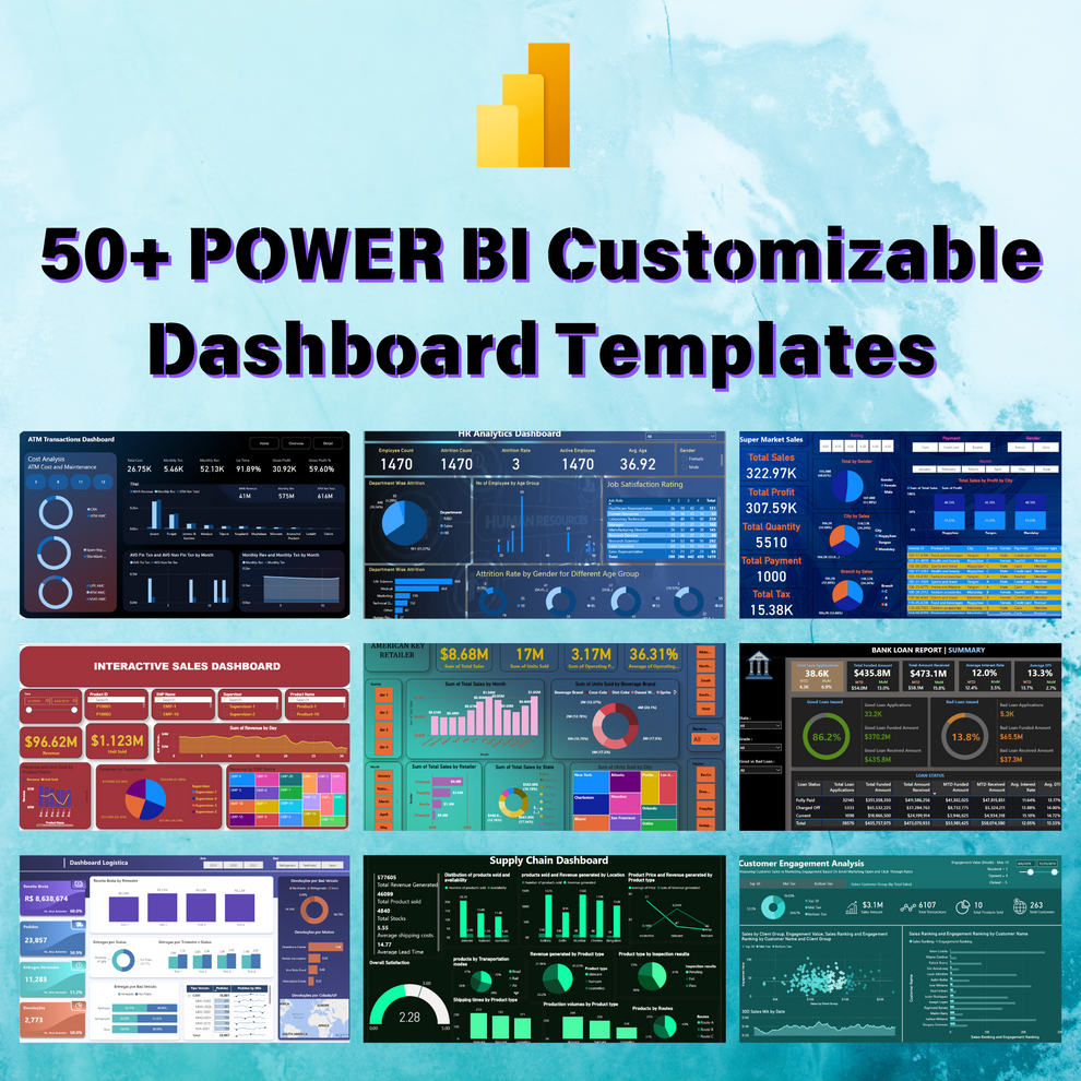50+ Power BI Dashboard Template Bundle – CreativeRino