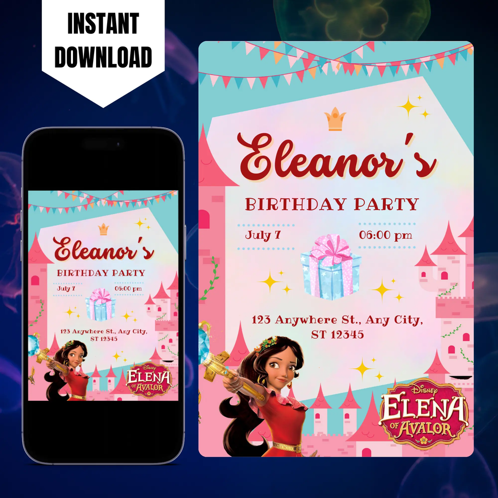 Elena of Avalor Birthday Invitation Template – CreativeRino