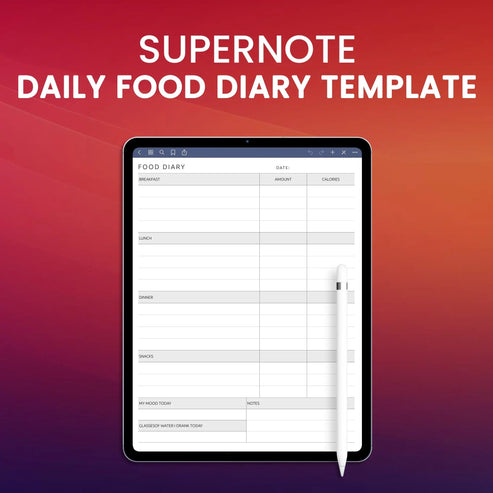 Supernote Daily Food Diary Template Planner Template – CreativeRino