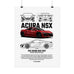 Acura NSX 2017 Rolled Poster – Automotive Art for Car Enthusiasts ...