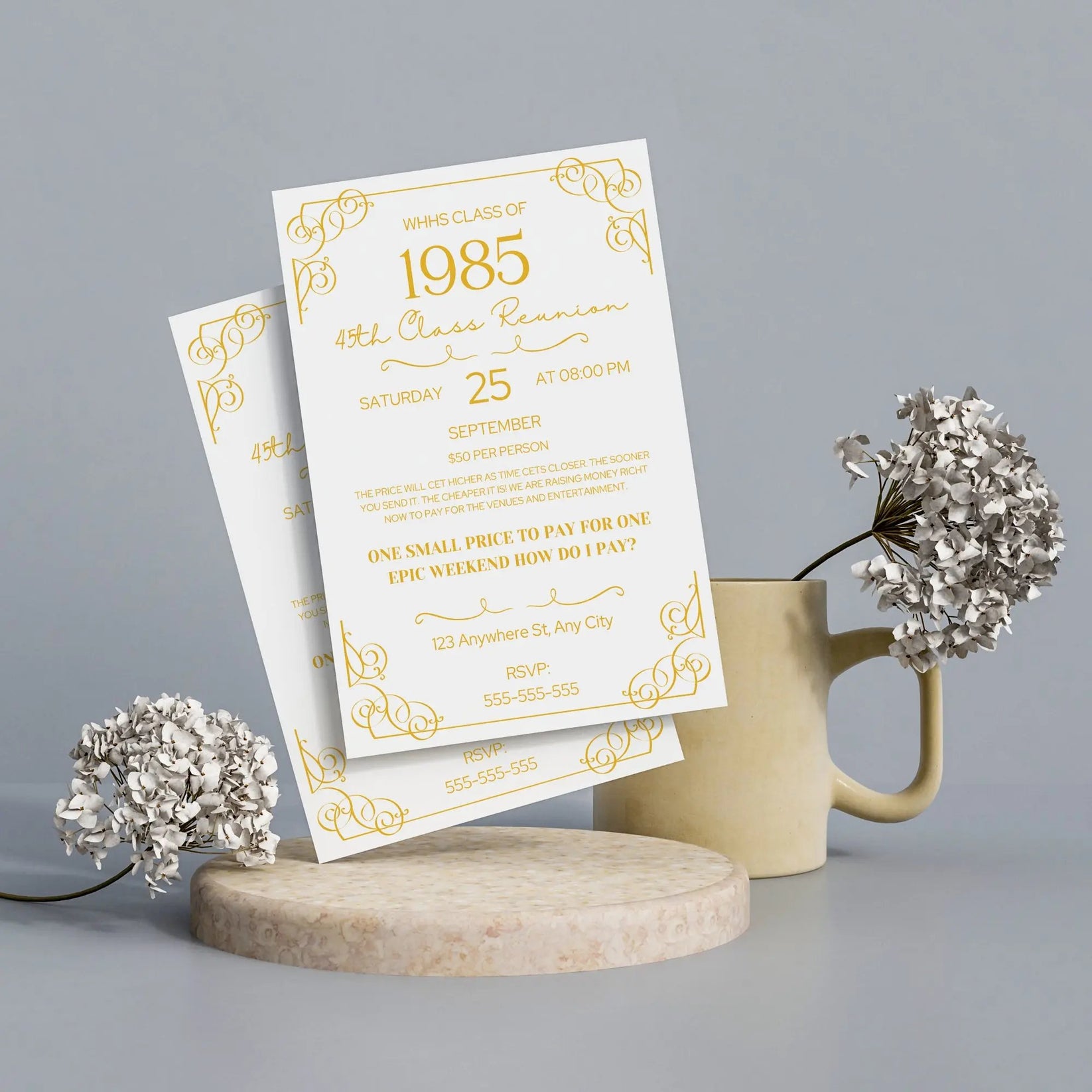 Class Reunion Flyer Template | High School Reunion Invitation ...