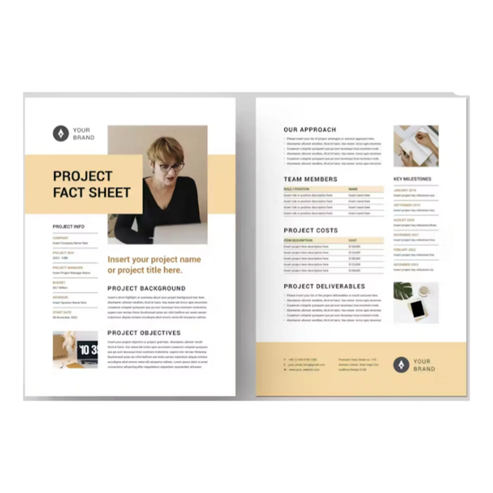 3 Fact Sheet Template Bundle | MS Word & Indesign | Business Fact Shee ...