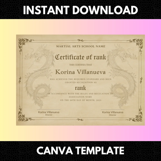 Certificate of Rank Template | Rank Certificate – CreativeRino