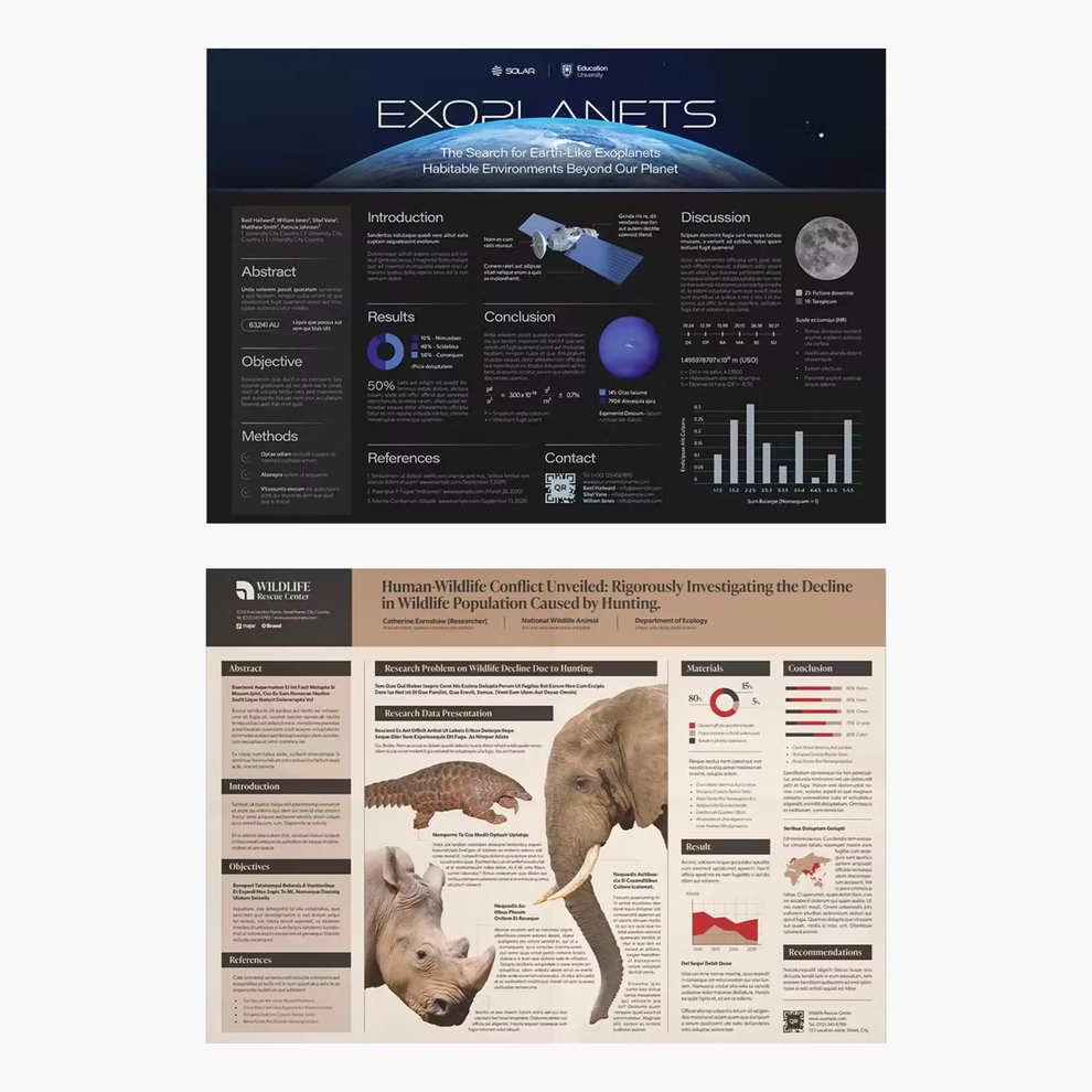 10 Poster Template Bundle | Academic Scientific Medical – CreativeRino