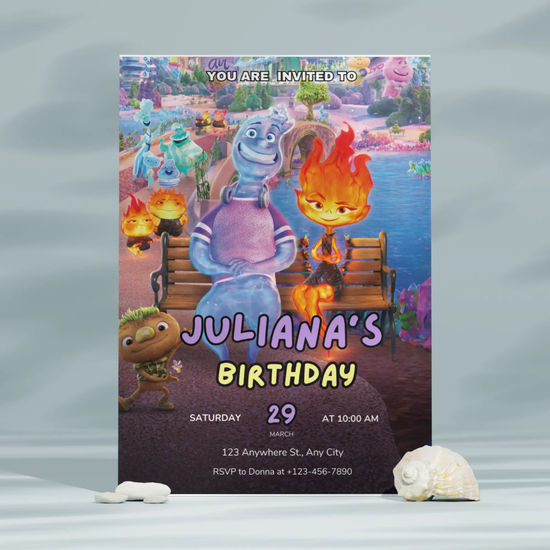 Elemental Birthday Party Invitation Template – CreativeRino