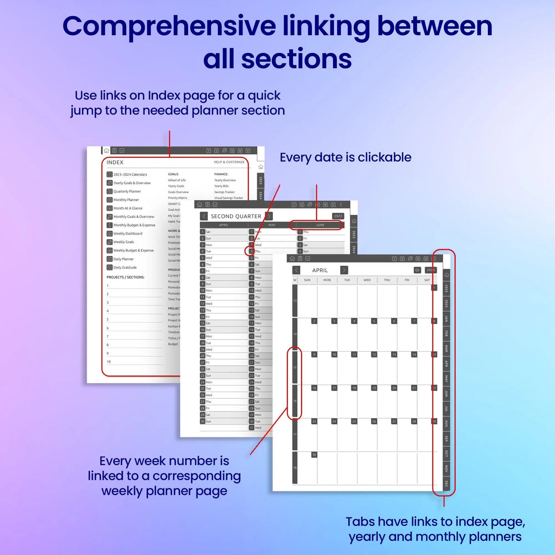 reMarkable 2 Semester Goals Template Planner Template – CreativeRino