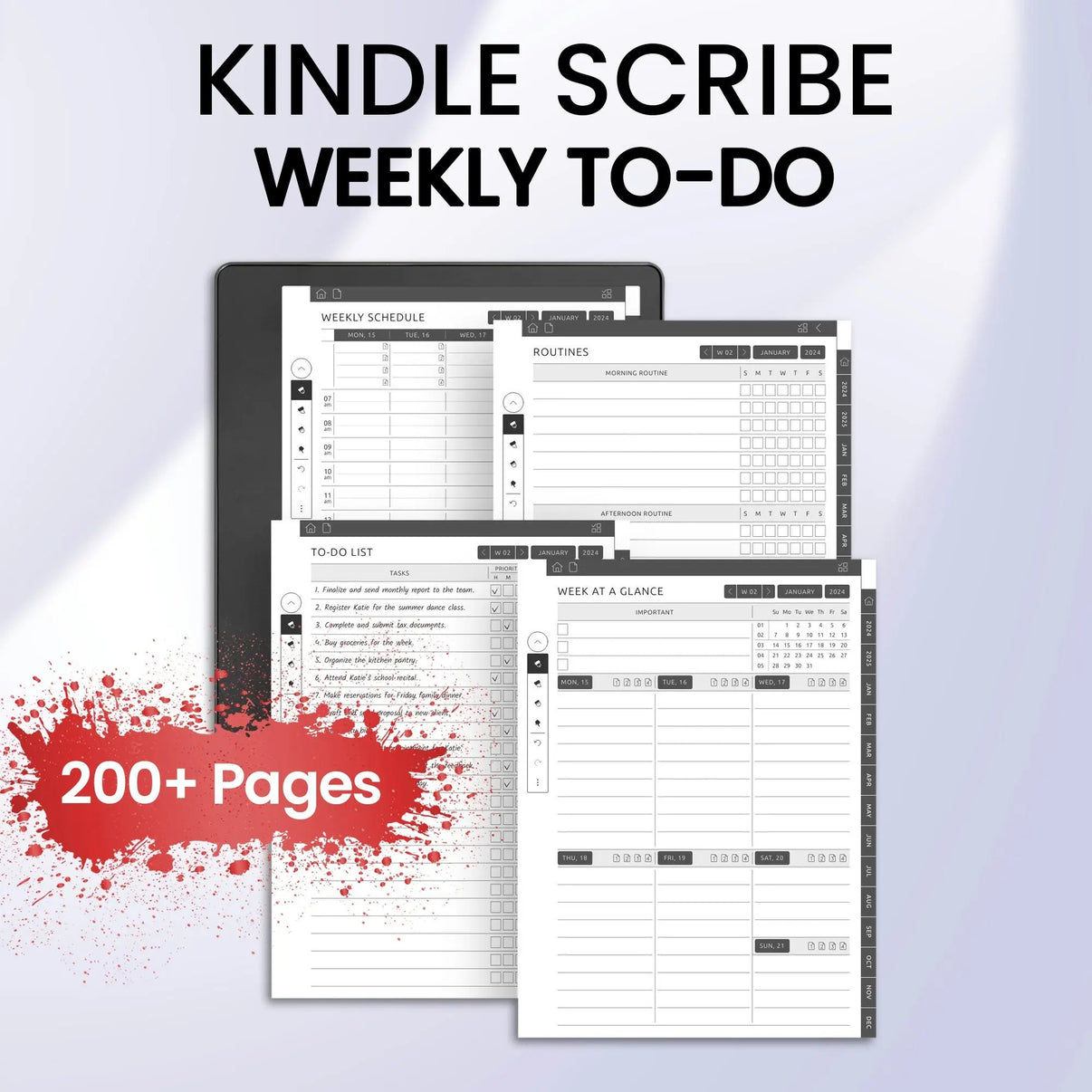 Kindle Scribe Weekly To-Do Planner Template – CreativeRino