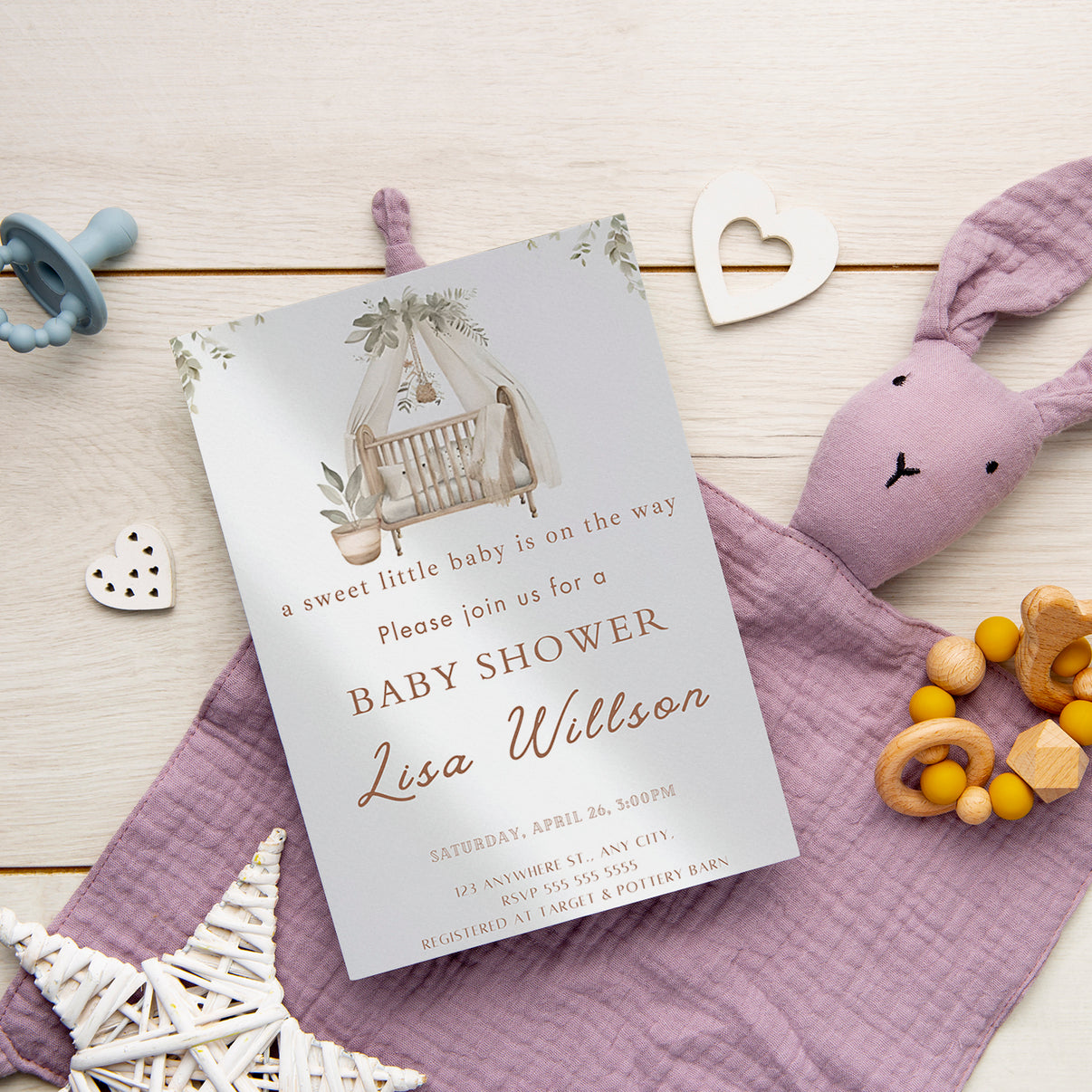 Baby Shower Invitation Template – CreativeRino