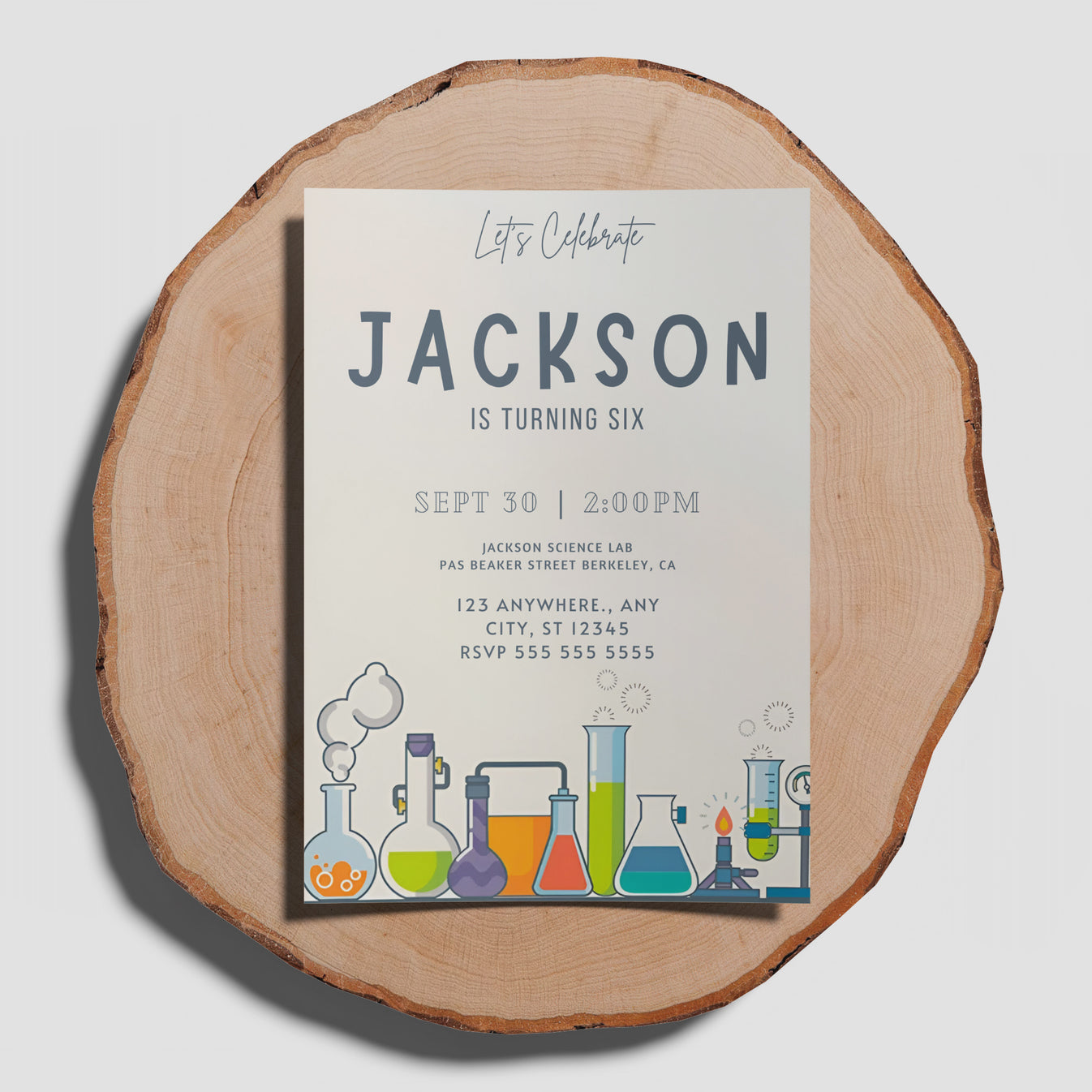Science Birthday Invitation Template – CreativeRino