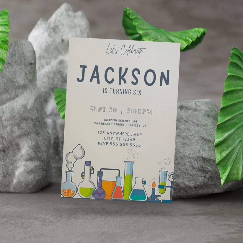 Science Birthday Invitation Template – CreativeRino