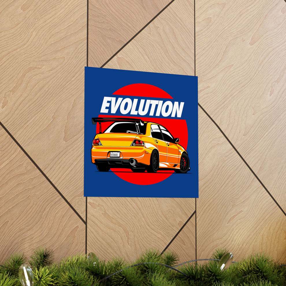 Car Enthusiast Matte Square Poster - 'Evolution' Design – CreativeRino