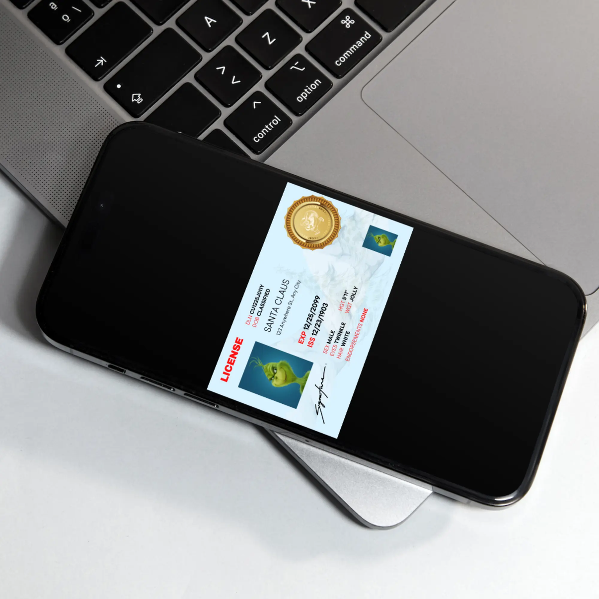 Who Ville Grinch License Template – CreativeRino