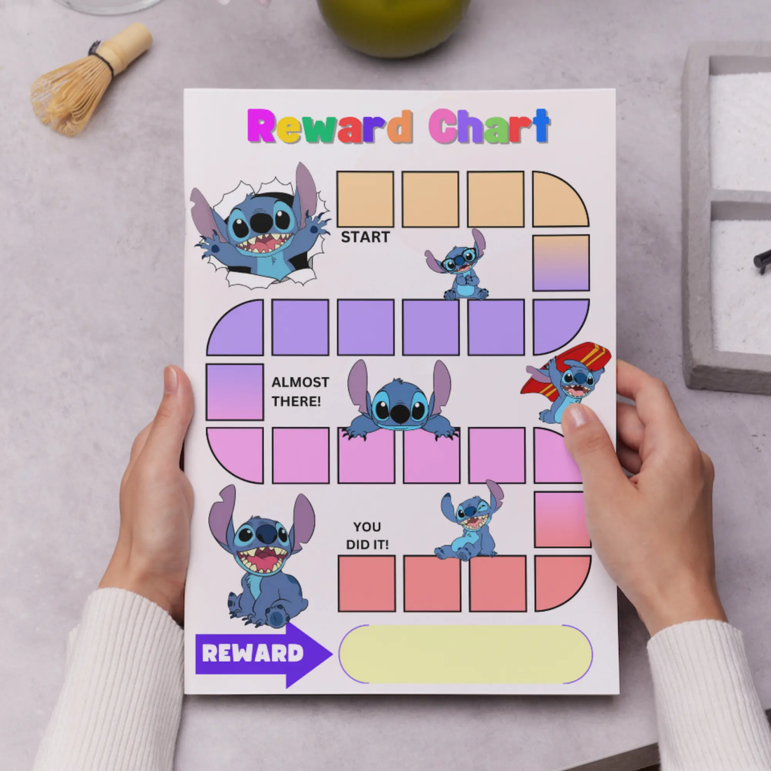 Stitch Reward Chart Template | Stitch Behavior Chart – CreativeRino