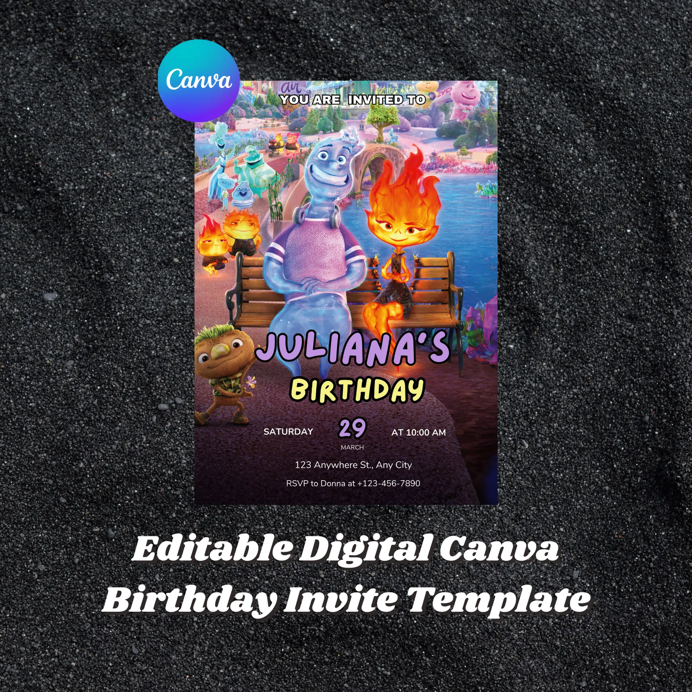 Elemental Birthday Party Invitation Template – CreativeRino
