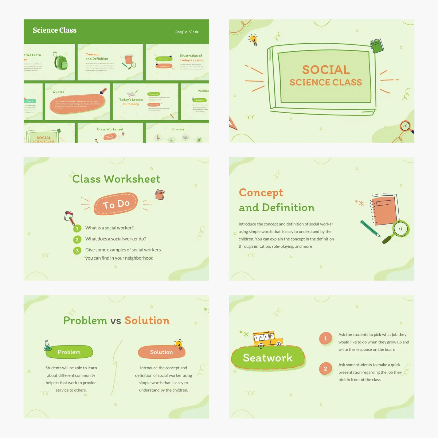 10 Classroom Google Slides and Powerpoint Presentation Template Bundle ...