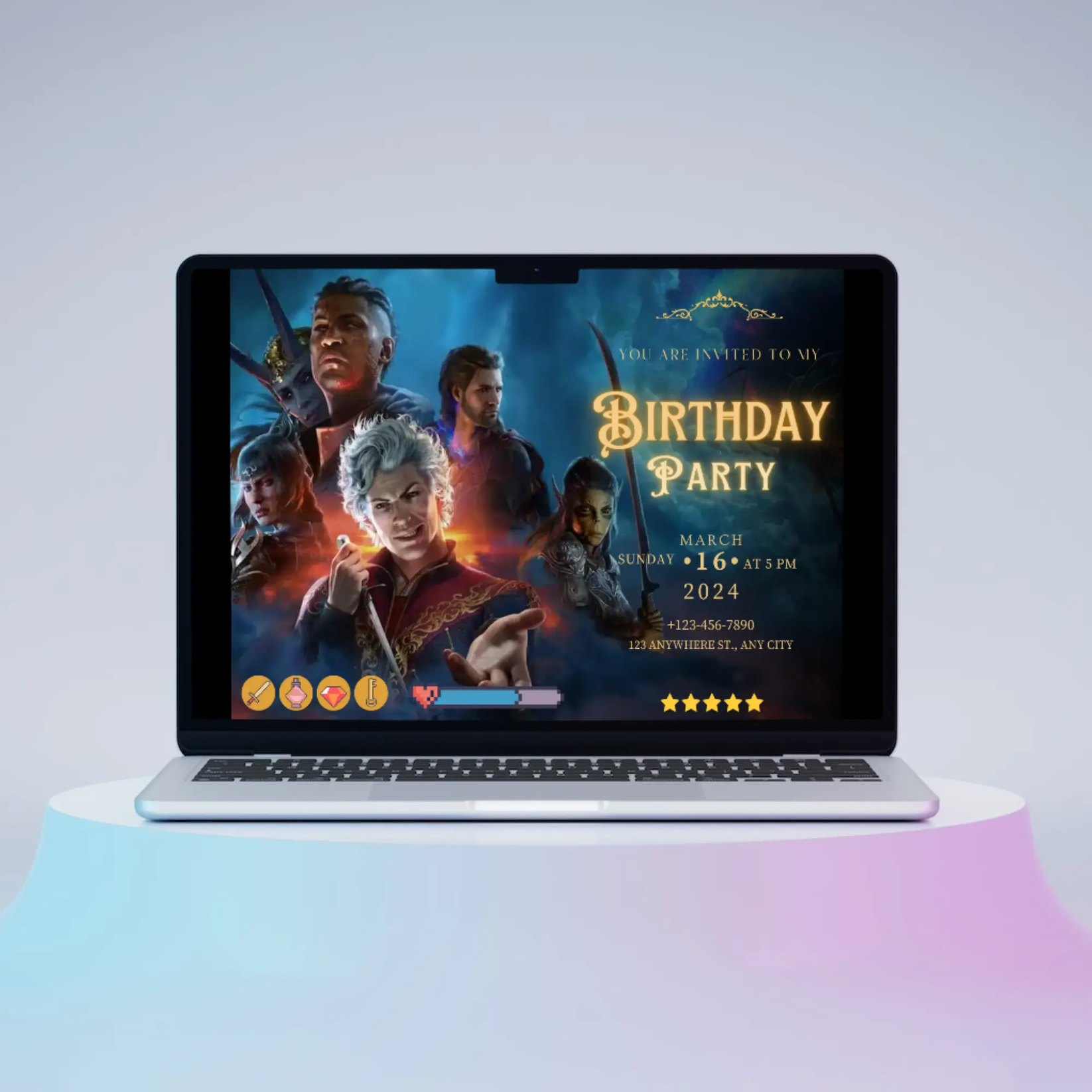 World of Warcraft Birthday Invitation Template – CreativeRino