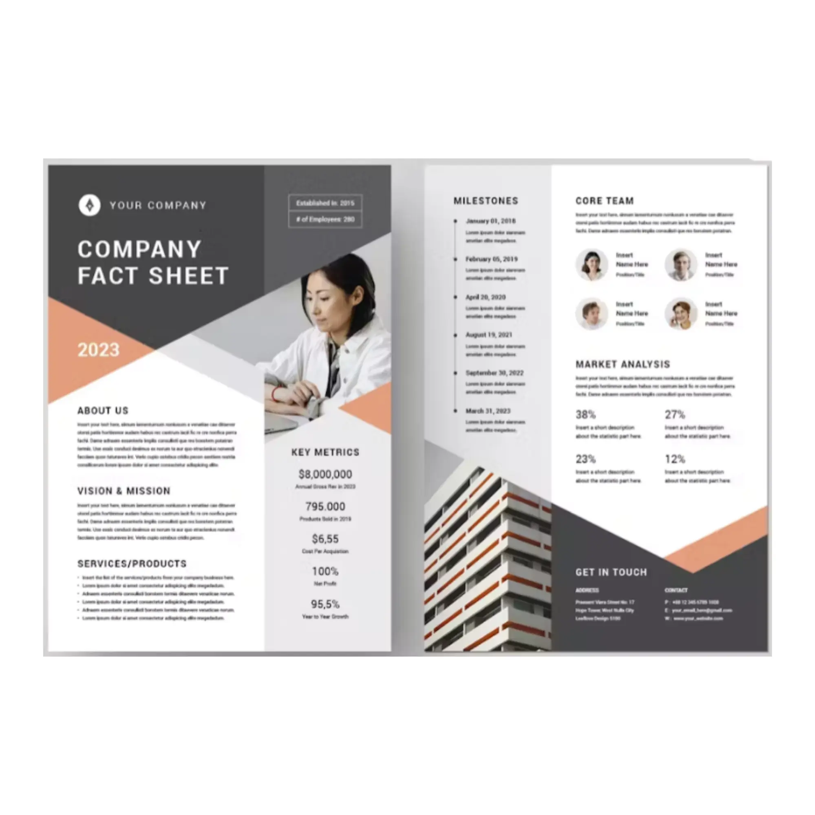 3 Fact Sheet Template Bundle | MS Word & Indesign | Business Fact Shee ...