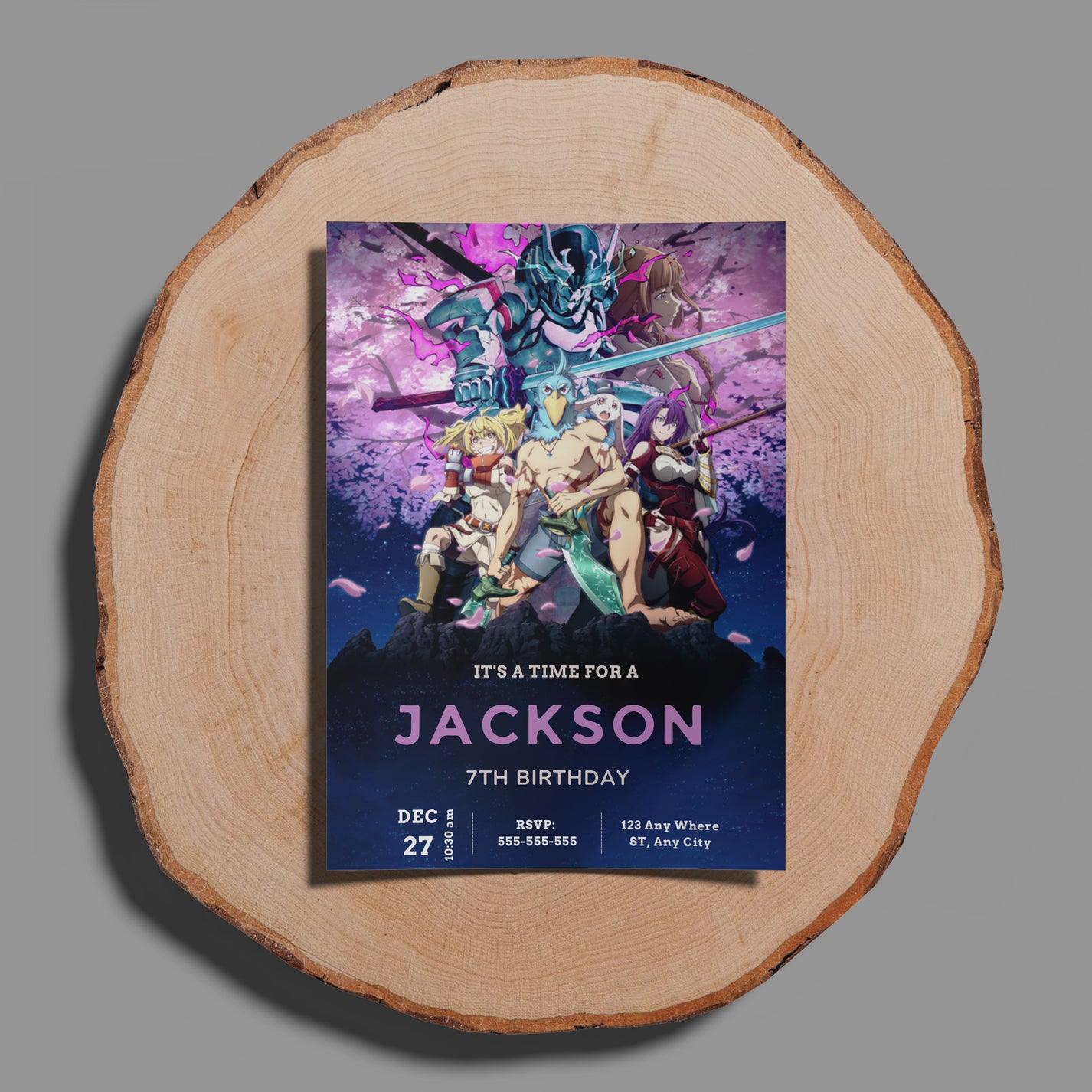 Shangri La Frontier Birthday Invitation Template – CreativeRino