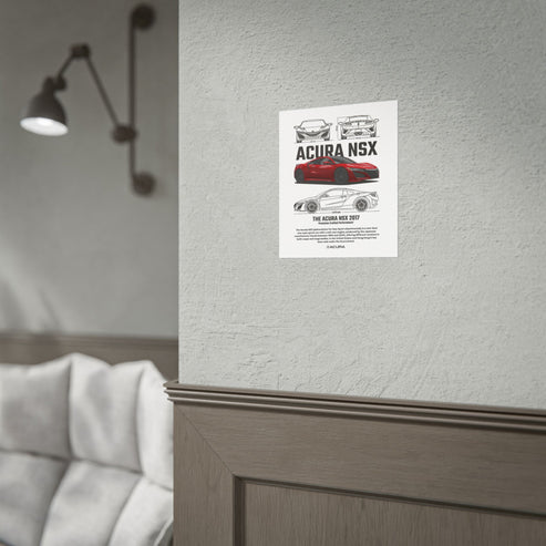 Acura NSX 2017 Rolled Poster – Automotive Art for Car Enthusiasts ...