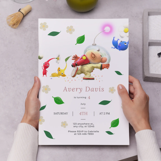 Pikmin Birthday Invitation Template – CreativeRino