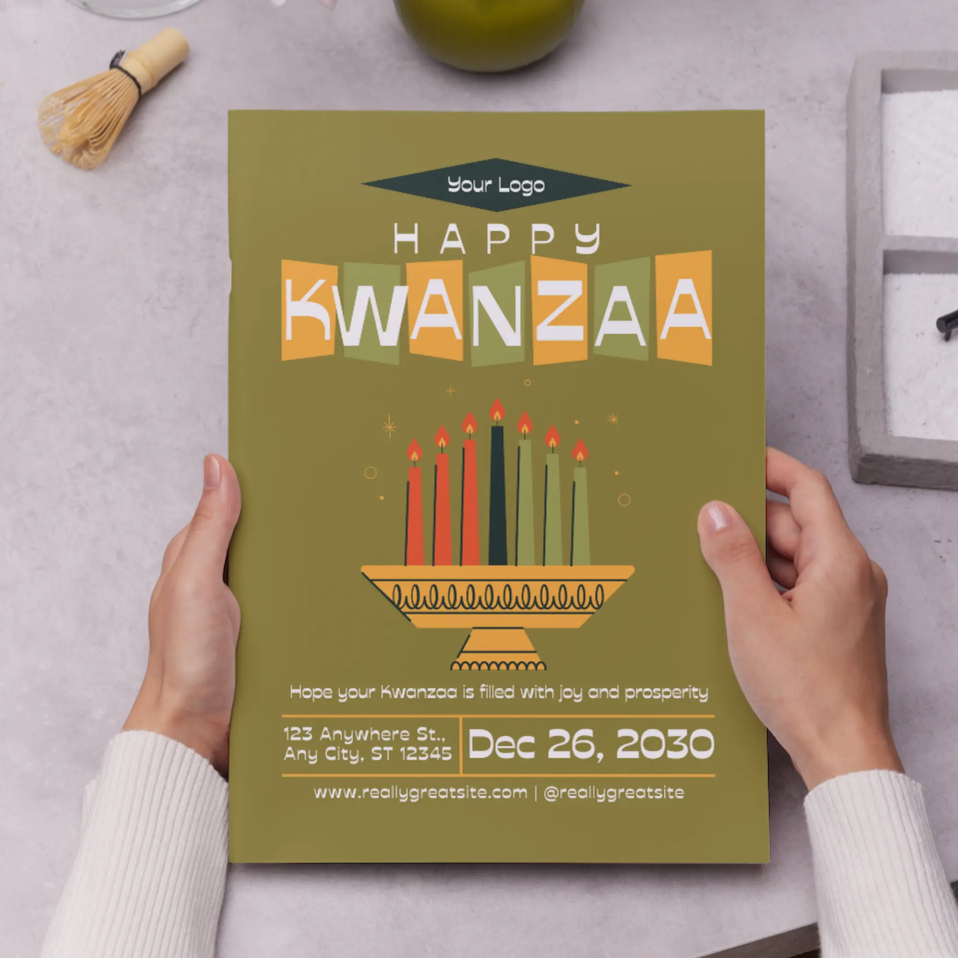 Happy Kwanzaa Invitation Template – CreativeRino