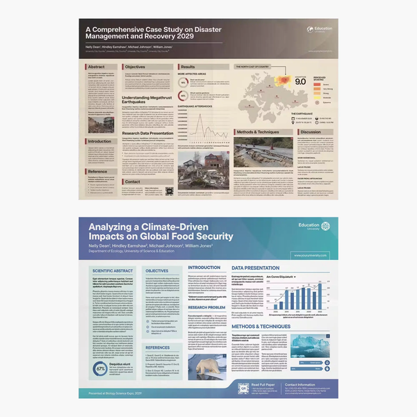 10 Poster Template Bundle | Academic Scientific Medical – CreativeRino
